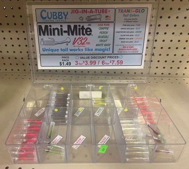 Cubby Mini-Mite Fishing Tackle Jig Display With Lures - Metzger ...