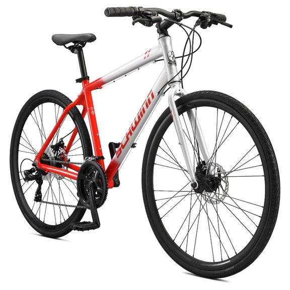 SCHWINN - Schwinn Menâ€™s Circuit 700c/28â€ Hybrid Bike Silver/Red ...