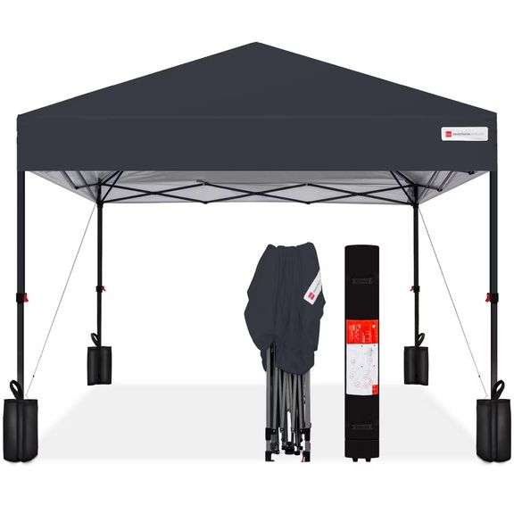 Best Choice Products 10x10ft Easy Setup Pop Up Canopy w/ 1-Button Setup ...