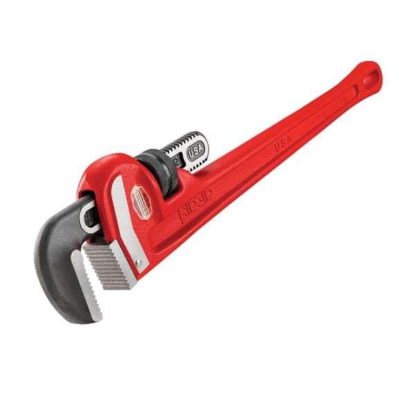 RIDGID - 24 in. Straight Pipe Wrench for Heavy-Duty Plumbing, Sturdy ...