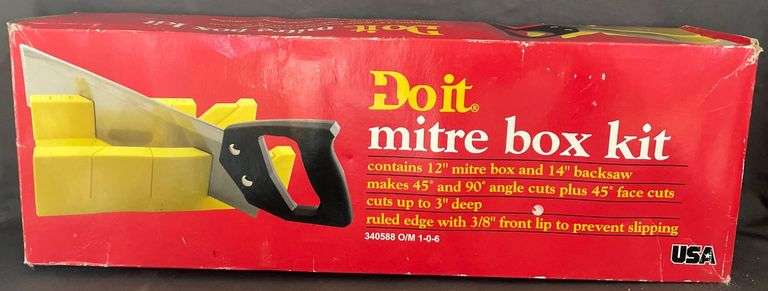 Do It Mitre Box Kit with Mitre Box and Backsaw, 12″, 14″ - Metzger ...