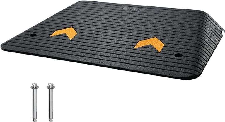VEVOR - VEVOR Rubber Threshold Ramp, 4 Rise Wheelchair Ramp Doorway ...
