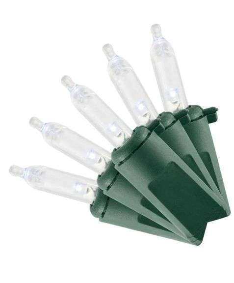 Home Accents Holiday Steady Lit 100 Cool White Mini LED String Lights ...