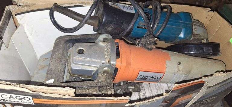 Chicago Electric Biscuit Joiner and Drill Master 4-1/2 Inch Angle ...