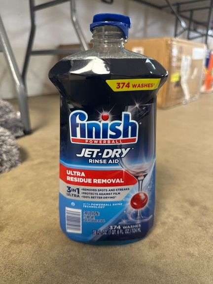 Finish Jet-Dry Ultra Rinse Aid, 32 fl oz, 3-in-1 Solution - Metzger ...