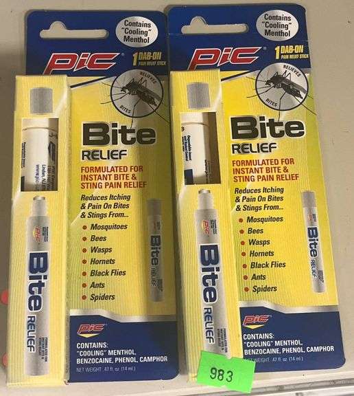 2 Tubes of Pic Bite Relief Roll-On Applicator for Bite and Sting Pain ...