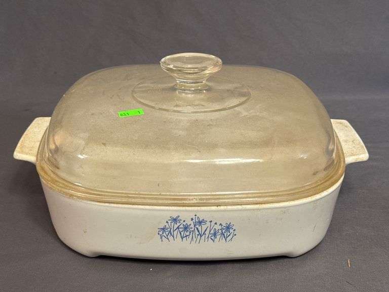 CorningWare Microwave Browning Dish MW-A-10 with Glass Lid, 10” x 12” x ...