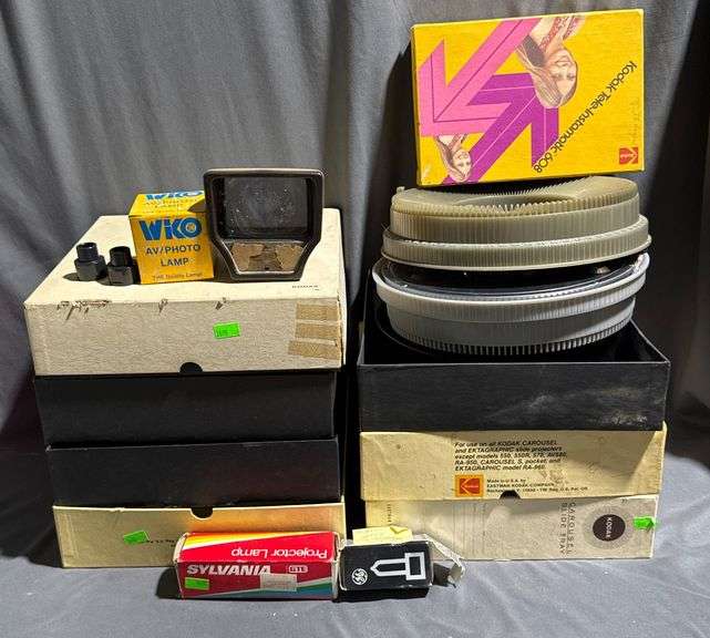 Kodak Tele-Instamatic Camera, Carousel Slide Trays, and Projection ...