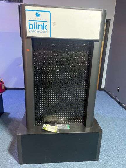 Retail Display Fixture with Pegboard Panels and Blink Logo Signage 46.5 ...