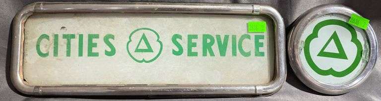 Cities Service Signs with Logos (some chipping), 11×4″, 4″ - Metzger ...