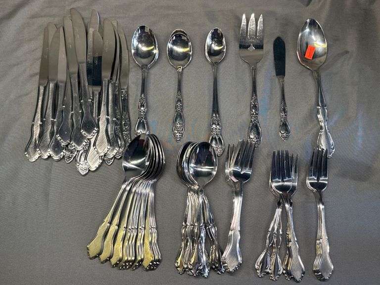 Rogers Stainless Steel Flatware Utensils Including Serving Pieces ...