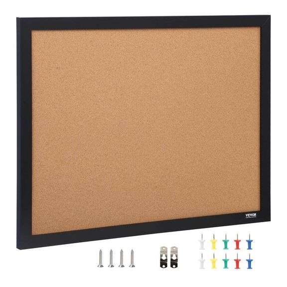 - Cork Board 36 in. x 24 in. Vision Board Includes 10 Pushpins and MDF ...