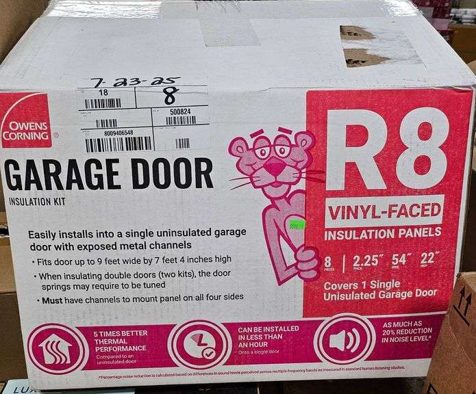 Owens Corning Garage Door Insulation Kit with R8 Vinyl-Faced Panels ...