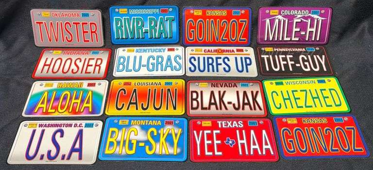44 – Miniature Cardboard License Plates Made in Taiwan (Multiple ...
