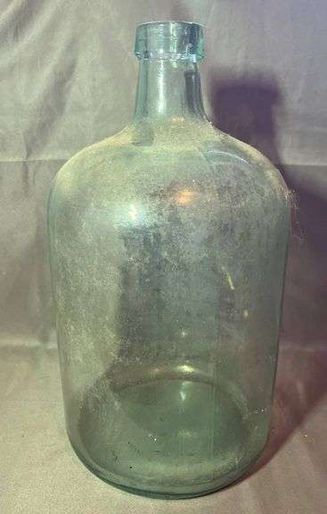 Clear Glass Bottled Jar with Embossed Markings 15” - Metzger Property ...
