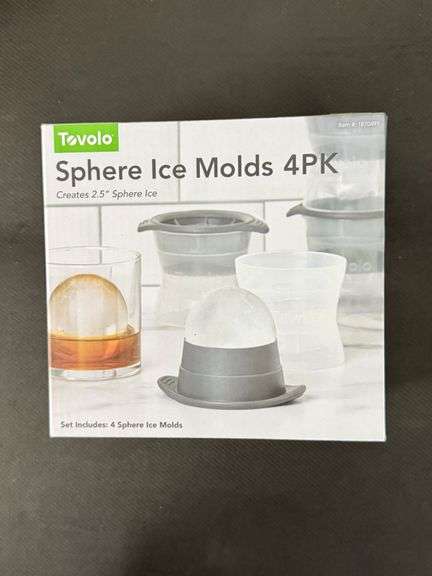 Tovolo Sphere Ice Molds 4PK, Creates 2.5-Inch Ice Spheres - Metzger ...