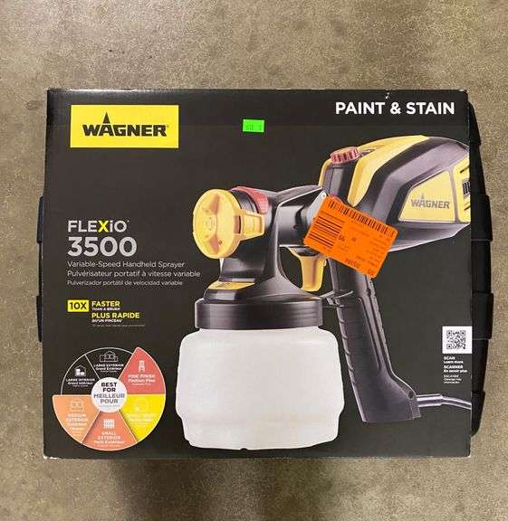 Wagner Flexio 3500 Variable-Speed Handheld Paint & Stain Sprayer with ...