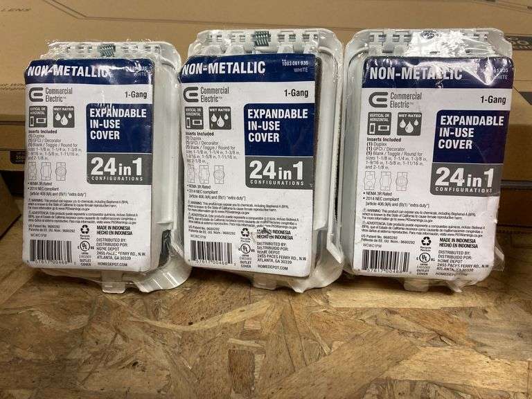 3 Expandable Non-Metallic 1-Gang In-Use Covers by Commercial Electric ...