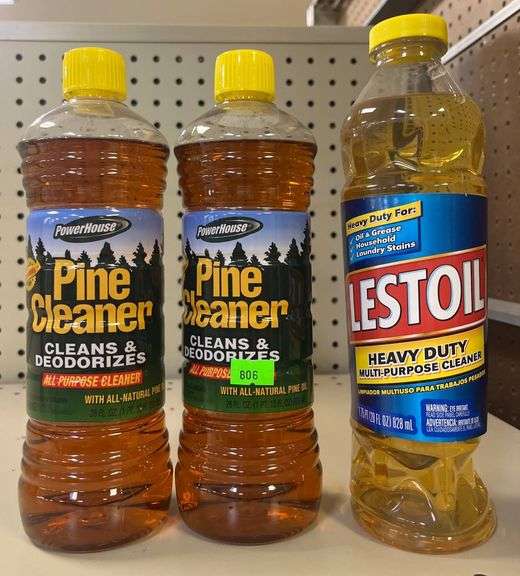 PowerHouse Pine Cleaner and Lestoil Multi-Purpose Cleaner Bottles ...