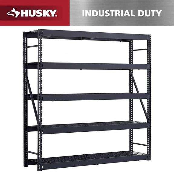 HUSKY - 5-Shelf Metal Industrial Duty Freestanding Garage Storage ...