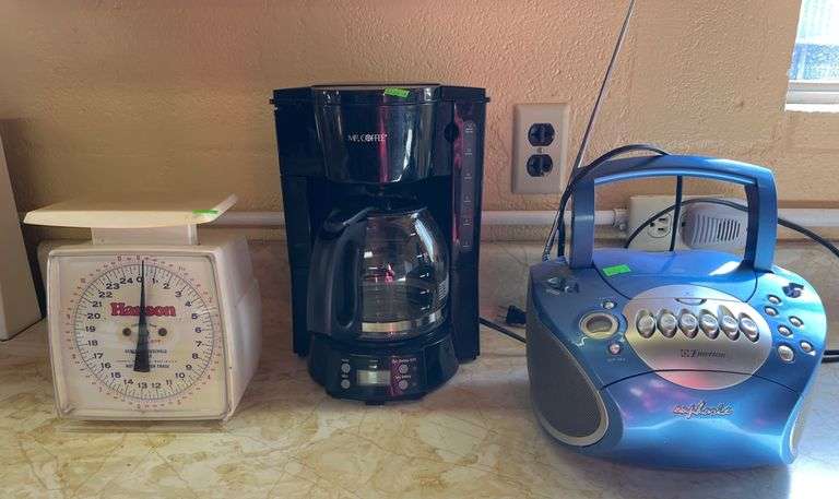 Hanson Scale, Mr. Coffee Maker, And Emerson Portable CD Player ...