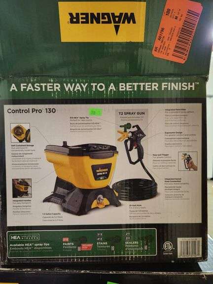 Wagner Control Pro 130 HEA Stand Paint Sprayer with Hose and Spray Gun ...