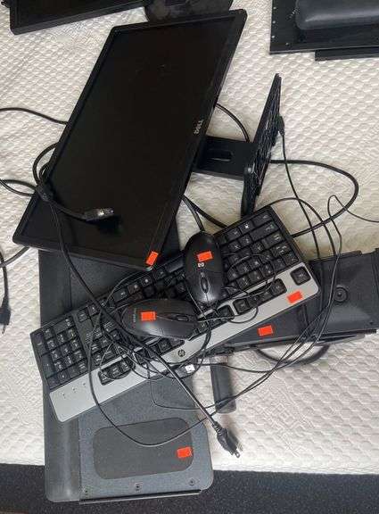 Dell Monitor with Keyboards, Mice, and Adjustable Mounting Arm ...