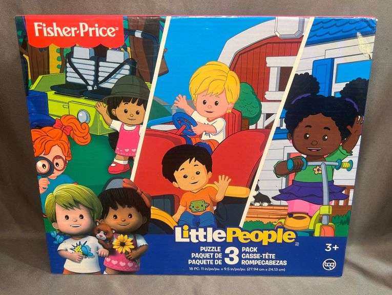 Fisher-Price Little People 3-Pack Puzzle with 18 Pieces, 10” x 12 ...