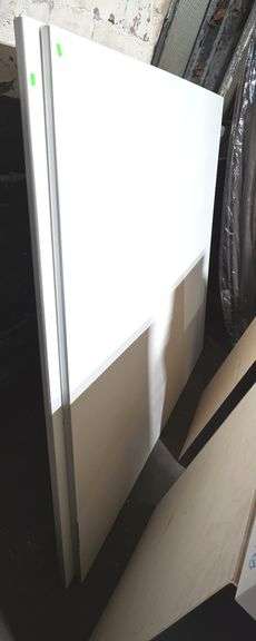 2 White Bathroom Partitions 55" x 57.5" - Metzger Property Services, LLC