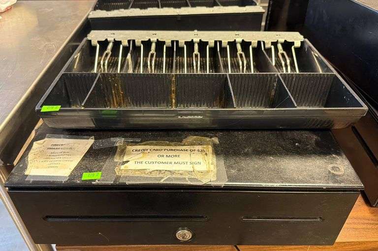 Metal Cash Register Drawer with Removable Coin & Bill Tray 5”H x 17” x ...
