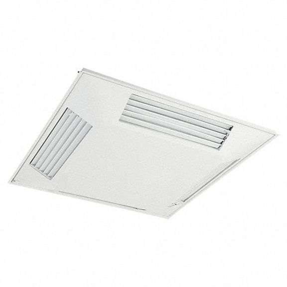 4 WAY DIFFUSER - Diffuser: Ceiling, 23 in H, 23 in W, Lay-In, 8 in Duct ...
