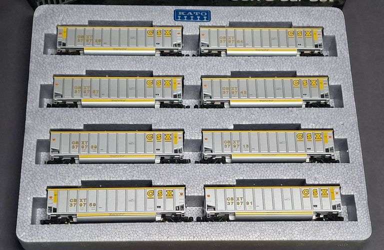 KATO N Scale Bethgon Coalporter CSX 8-Car Set #106-4602 4″ Lgth ...