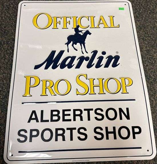 1987 Metal Sign by Scioto Sign Co. Inc., Official Marlin Pro Shop ...