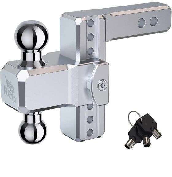 Adjustable Trailer Hitch with Dual Ball and Locking Pins. - Metzger ...