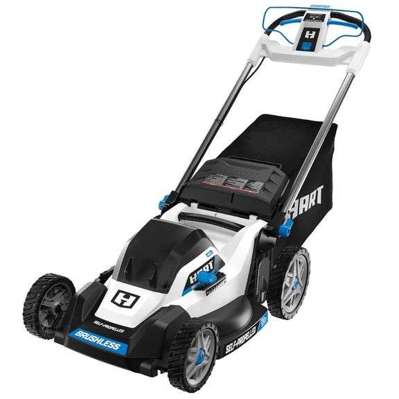 HART 40-Volt Cordless 20-Inch Brushless Self-Propelled Mower Kit, Used ...