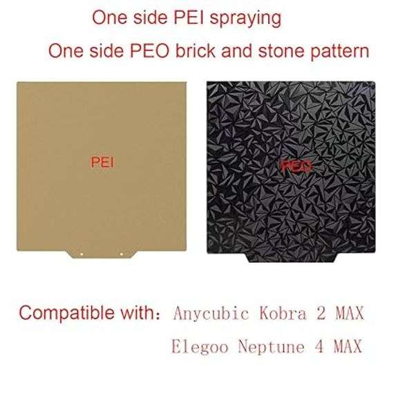 - 430X430 PEI Build Plate PEO Double Side Sheet Heated Bed Spring Steel ...