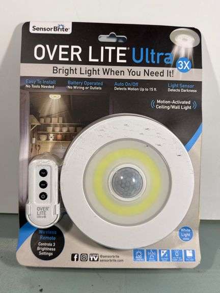 Sensor Brite Over Lite Ultra 3X Motion-Activated Ceiling/Wall Light 5.5 ...