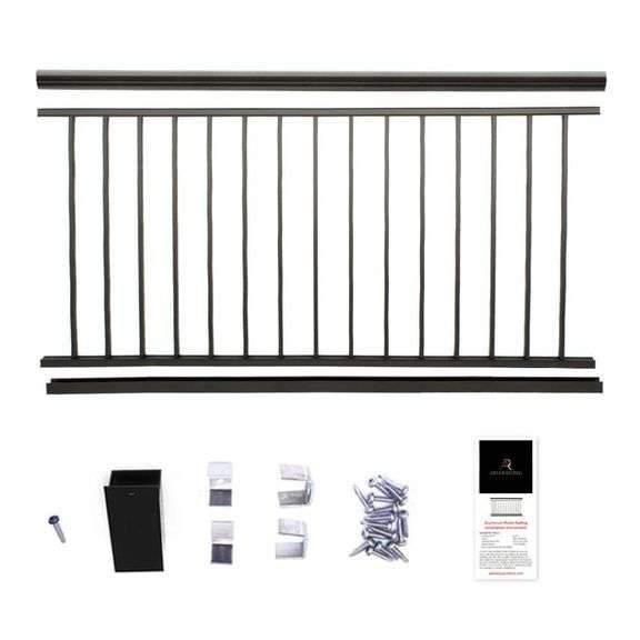 ARIA RAILING - Powder Coated Aluminum Preassembled Deck Railing 36 in ...