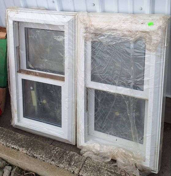 2 Double-Hung Window Frames with Glass Inserts, 16×27 - Metzger ...