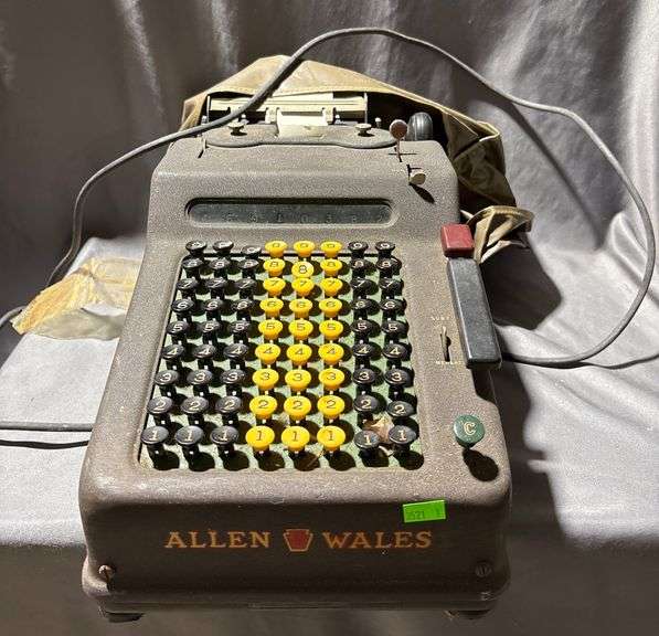 Allen Wales Adding Machine with Keypad and Cover 15”x9”x8” - Metzger ...