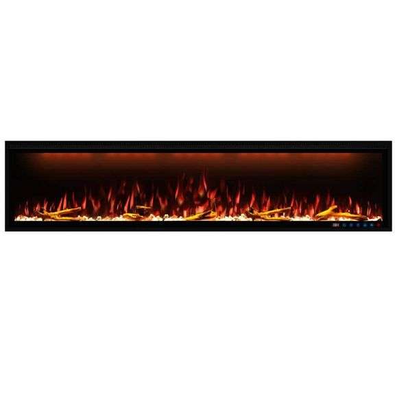 BOYEL LIVING - Black 74 in. 400 Sq. Ft. Recessed and Wall Mounted ...