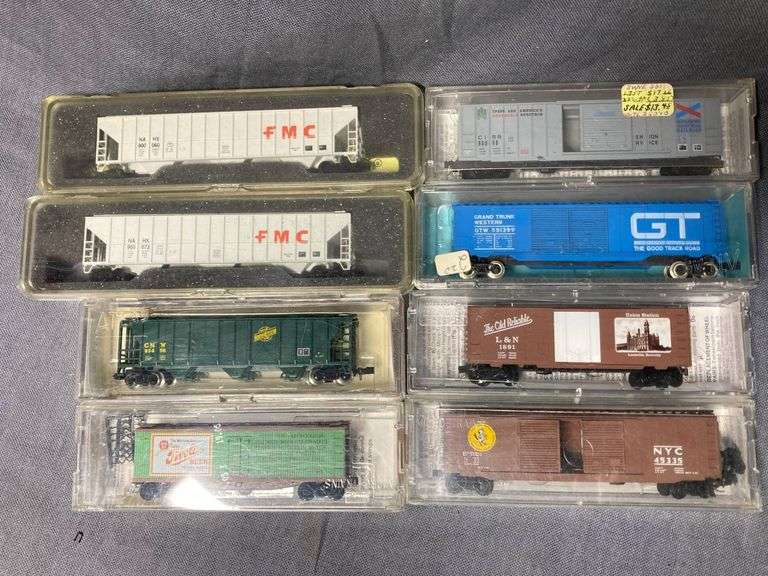 8 N-Scale Train Cars by Micro-Trains, GT, and FMC, 3”-4” - Metzger ...