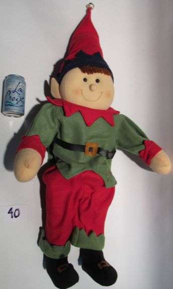 Plush Elf Doll With Green and Red Outfit - Metzger Property Services, LLC