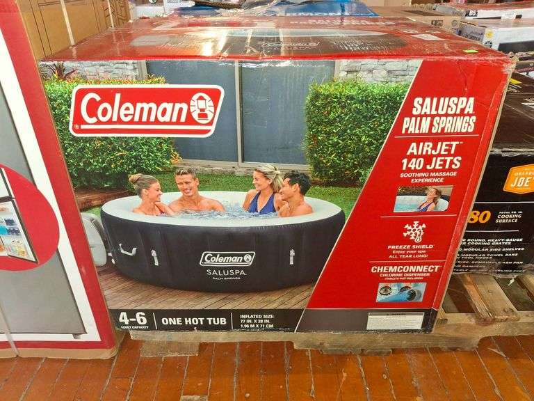 Coleman SaluSpa Palm Springs Inflatable Hot Tub with AirJet Technology ...
