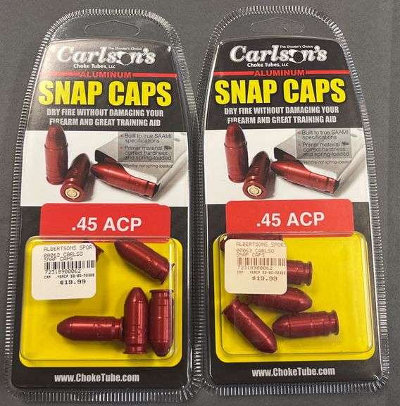 Carlson’s .45 ACP Aluminum Snap Caps (2 Packs, 3 Per Pack) - Metzger ...