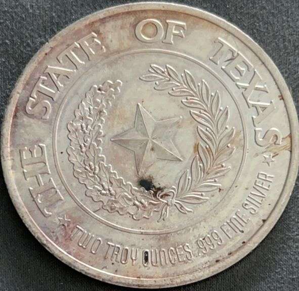 The State Of Texas 2 Troy Ounce Silver Round - Metzger Property ...