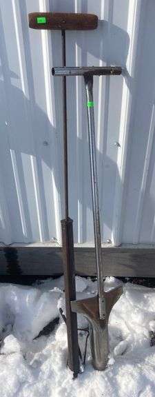 Two Manual Soil Sampling Tools with T-Handle and Auger Attachments ...