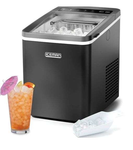Compact Countertop Ice Machine by Iceman, Dual Cube Sizes - Metzger ...
