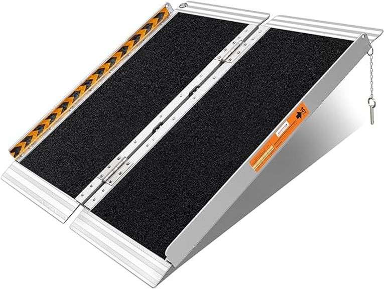 FACHNUO - 3 Feet Portable Wheelchair Ramp, Non-Skid Aluminum Handicap ...