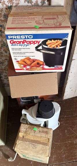Presto GranPappy Electric Deep Fryer, Salad-Maid Food Cutter, and Mr ...